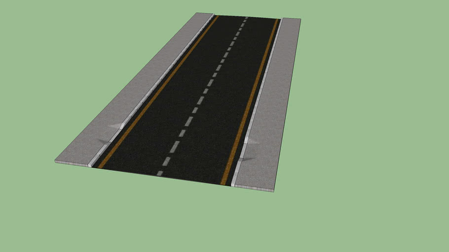 rua asfaltada com rampas | 3D Warehouse