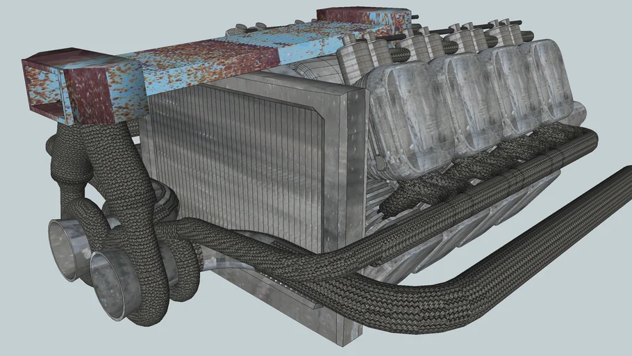 X16 Multy-Clutch Needle Bearing Turbo Charged Engine | 3D Warehouse