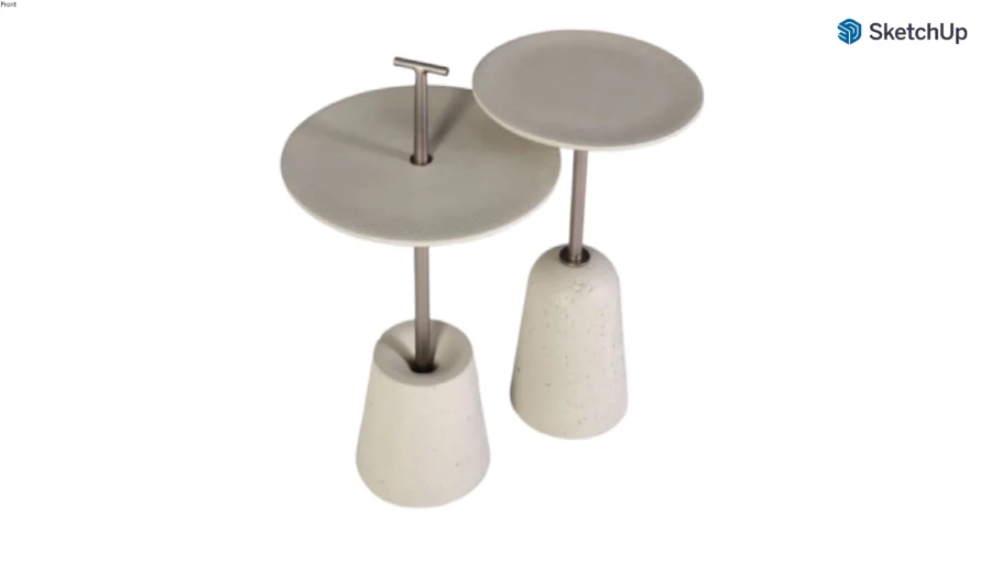 Mesa Lateral Doppio Concreto - Tumar | 3D Warehouse