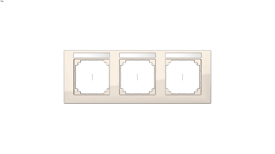 M-Plan frame, 3-gang with labelling option, horizontal installation ...