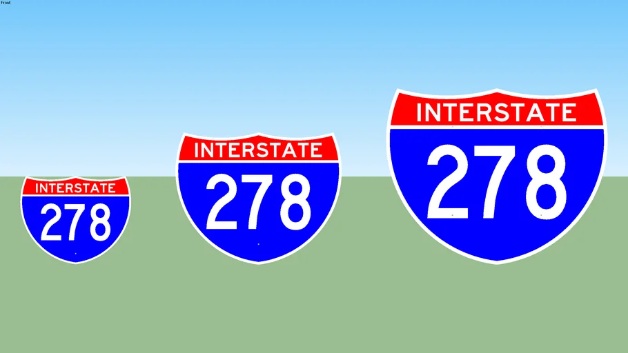 Interstate 278 Sign | 3D Warehouse