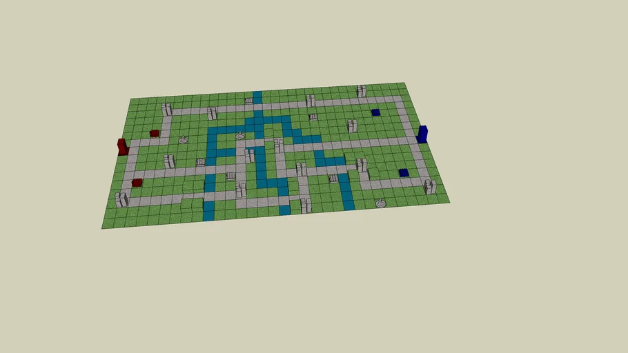Advanced Wars Map I | 3D Warehouse