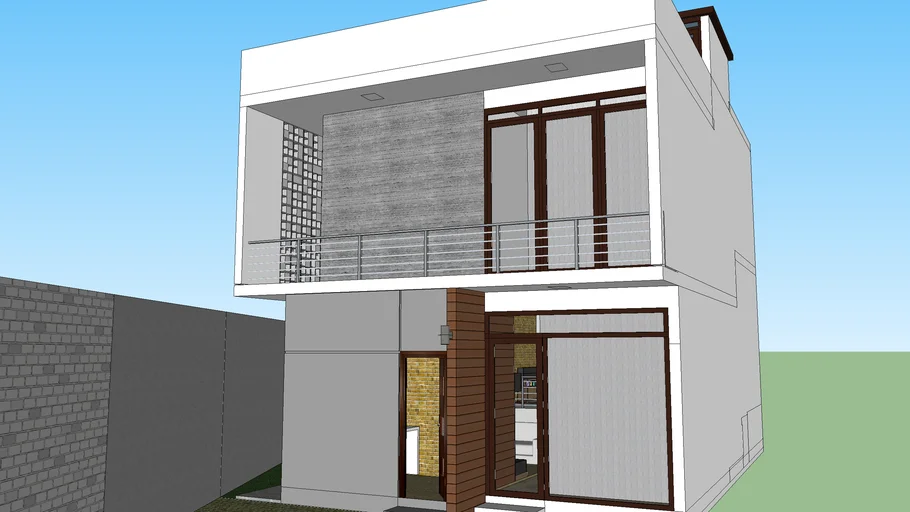 Rumah Minimalis dengan Roof top Garden | 3D Warehouse