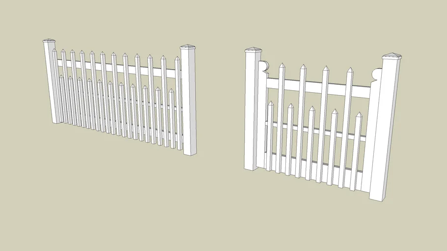Picket Fence Ornate 1 - Profile Builder Friendly | 3D Warehouse
