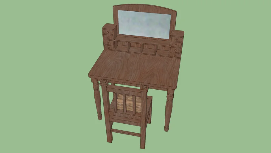 Table_Desk_Vanity_Empty | 3D Warehouse