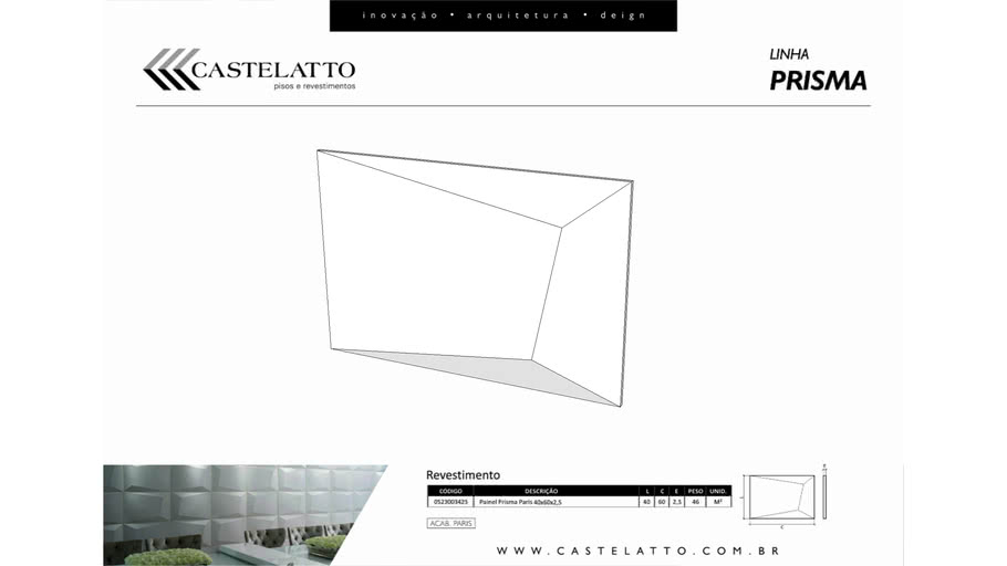 revestimento castelatto, Prisma | 3D Warehouse