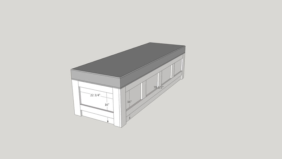 Bench w/ storage | 3D Warehouse