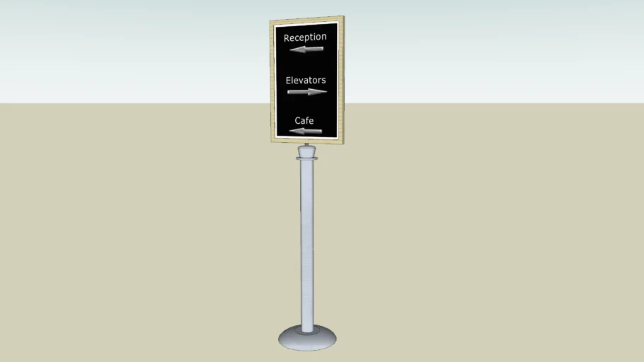 Stanchion Lobby Sign | 3D Warehouse