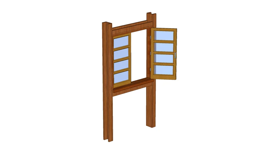Casement windows + hinges | 3D Warehouse