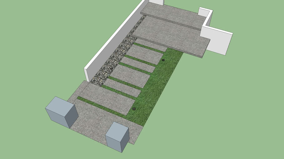 Modern Villa Entrance & Floating step | 3D Warehouse