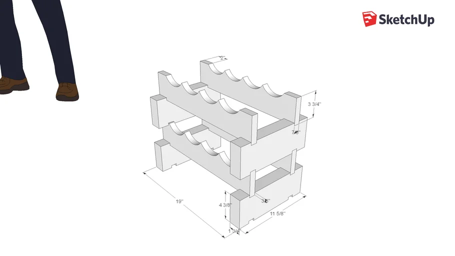 Modular Wine Rack | 3D Warehouse