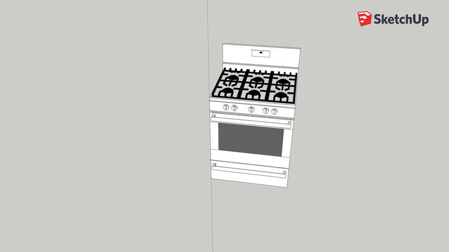 Freestanding Gas Range | 3D Warehouse