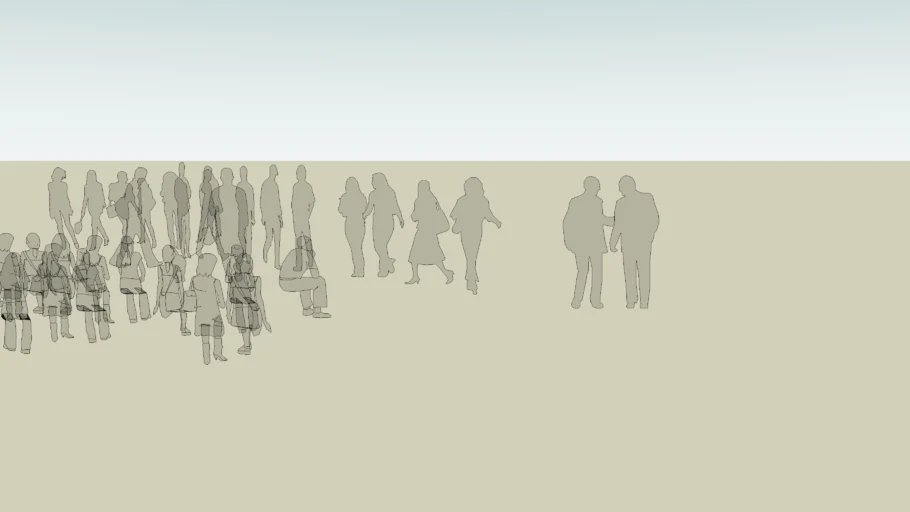 Sketchup Models With Humans New Chinese Style Architectural Bird'seye