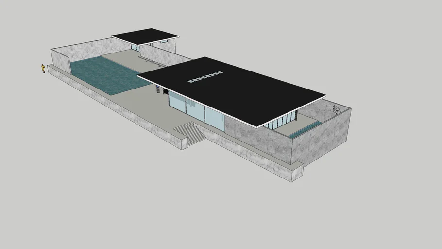 Barcelona Pavilion Model LEGO MOC Barcelona Pavilion 21050