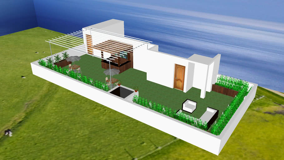 terrace garden with bar | 3D Warehouse