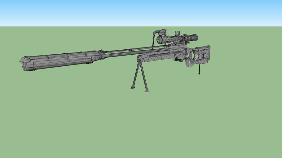 Topplay Sketchup SV98 Sniper Rifle | 3D Warehouse