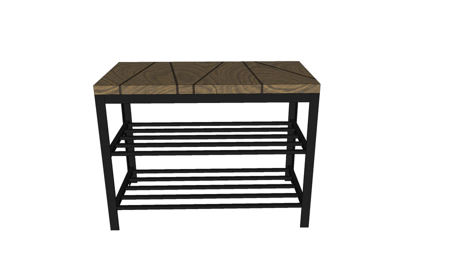 Rak Sepatu Industrial Mini / Mini Industrial Shoe Rack | 3D Warehouse