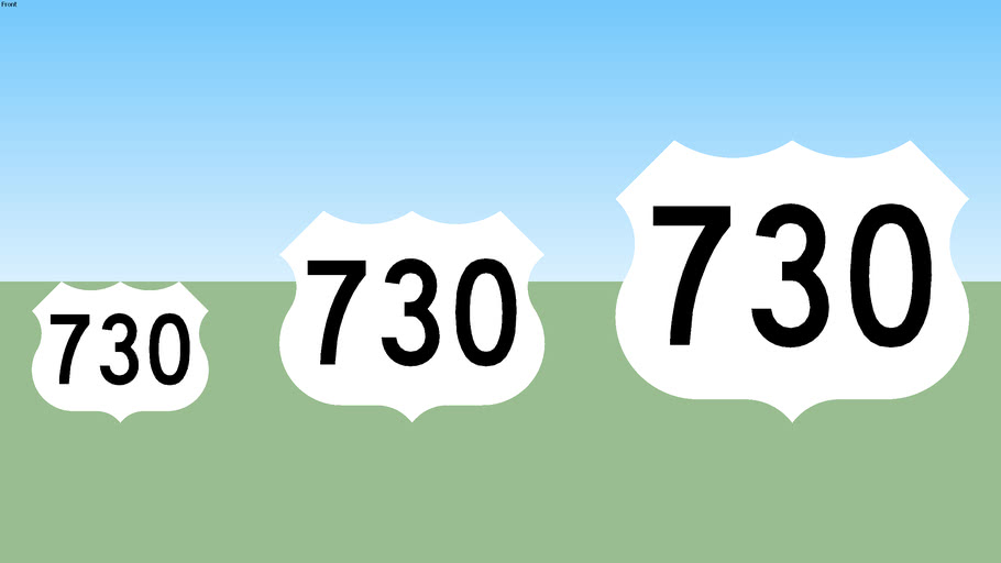 U.S. 730 Sign | 3D Warehouse