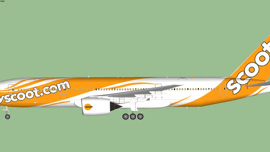 Scoot (2012) - Boeing 777-200ER. | 3D Warehouse