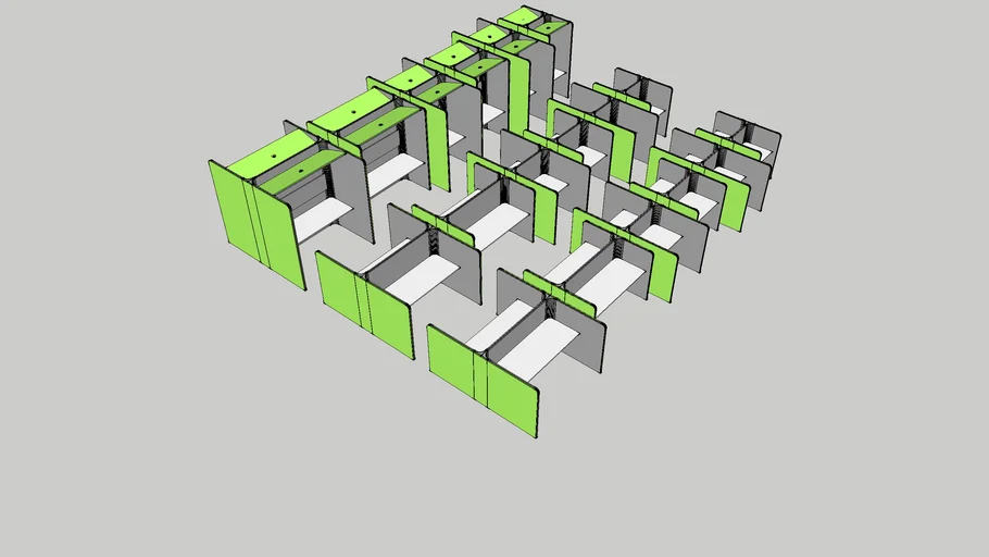 Ocee Design Den Booth Double | 3D Warehouse