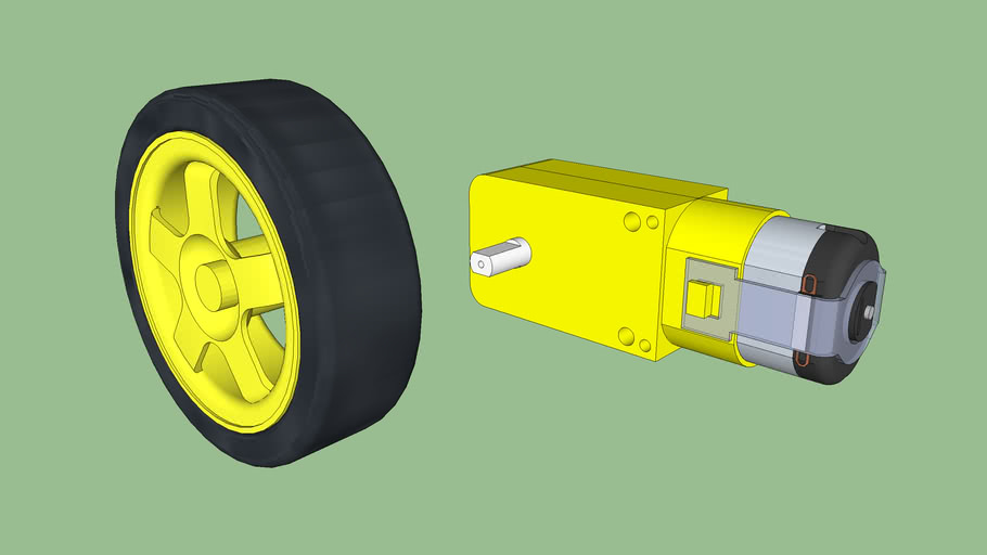 Wheel and Motor Arduino Model to Robotics Projects - DG01D | 3D Warehouse
