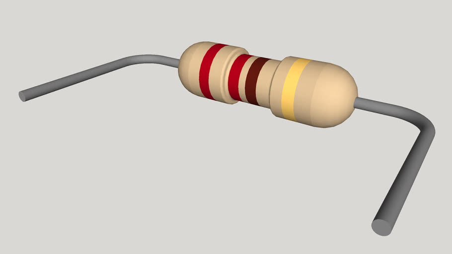 220 Ohms resistance from Arduino Starter Kit U | 3D Warehouse