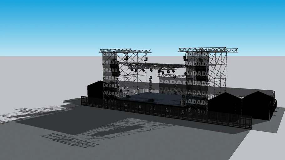 Queen Works Tour Stage 3d Warehouse Concert Stage 3D Model By Nvere
