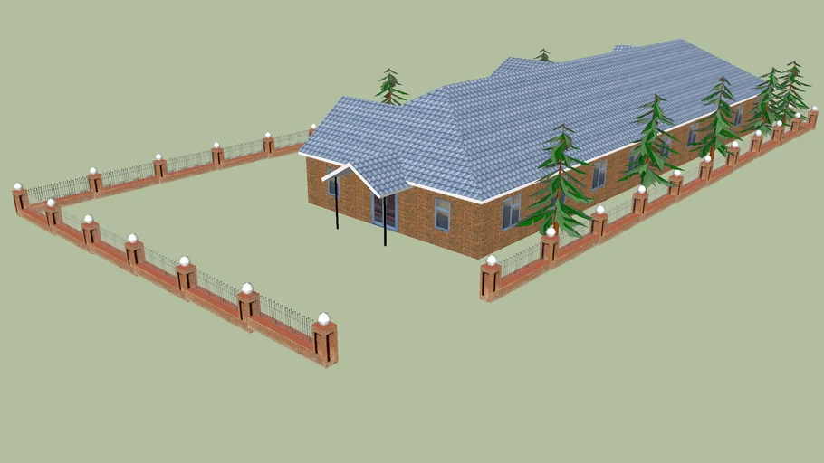 Single-floor office building | 3D Warehouse