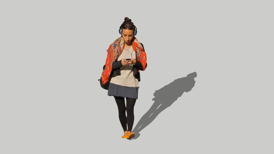 Woman with Headphones | 3D Warehouse