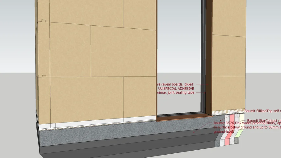 Wood Fibre External Wall Insulation - Plinth Insulation - Step 4 | 3D ...