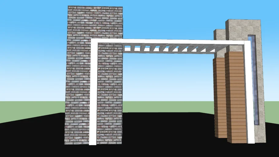 Entry Gate 3d Warehouse Gate 3d Model Buy Download 3dbrute