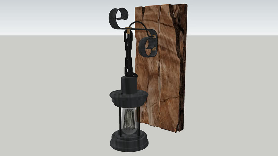 rustic wall light | 3D Warehouse
