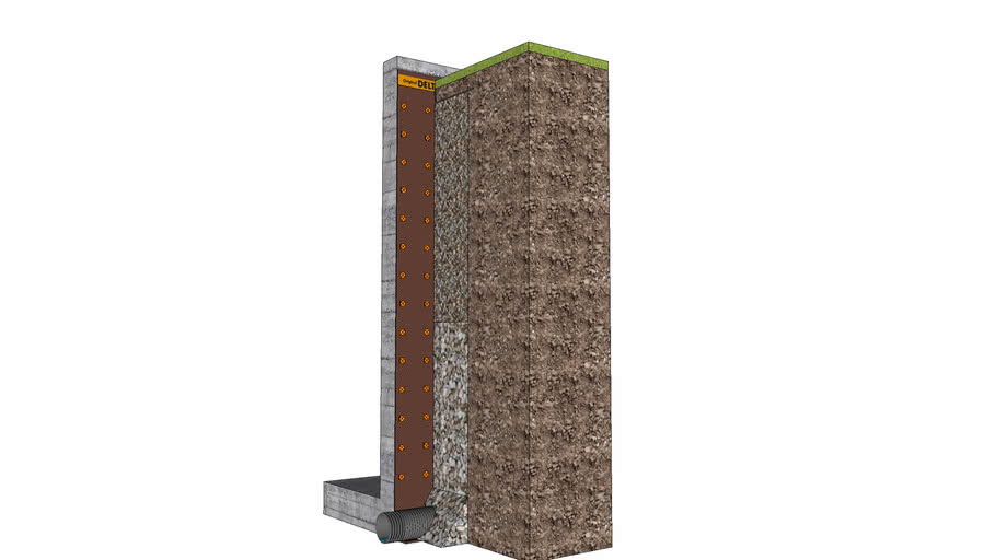 Muro de contención con dren francés | 3D Warehouse