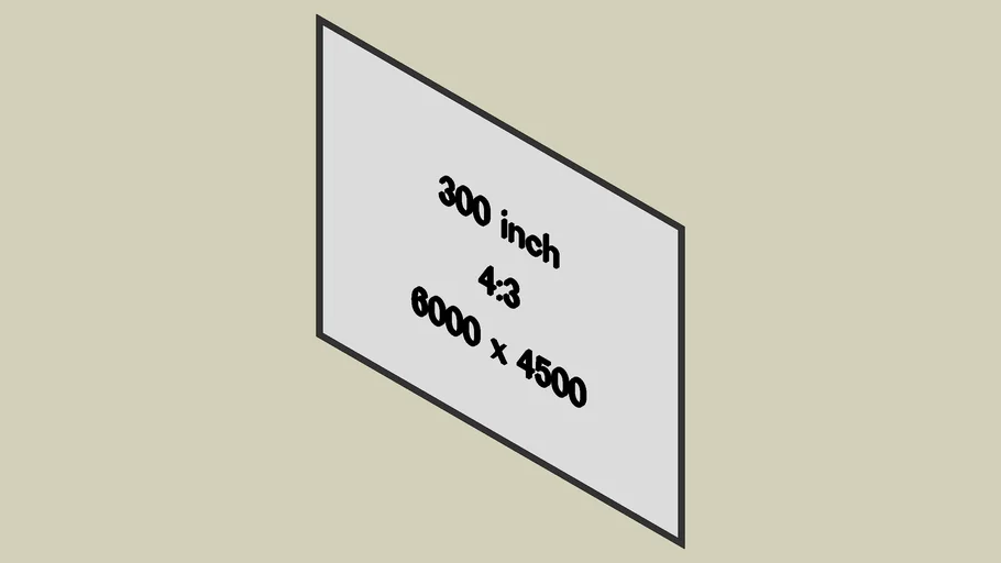 Screen 4:3 300inch | 3D Warehouse