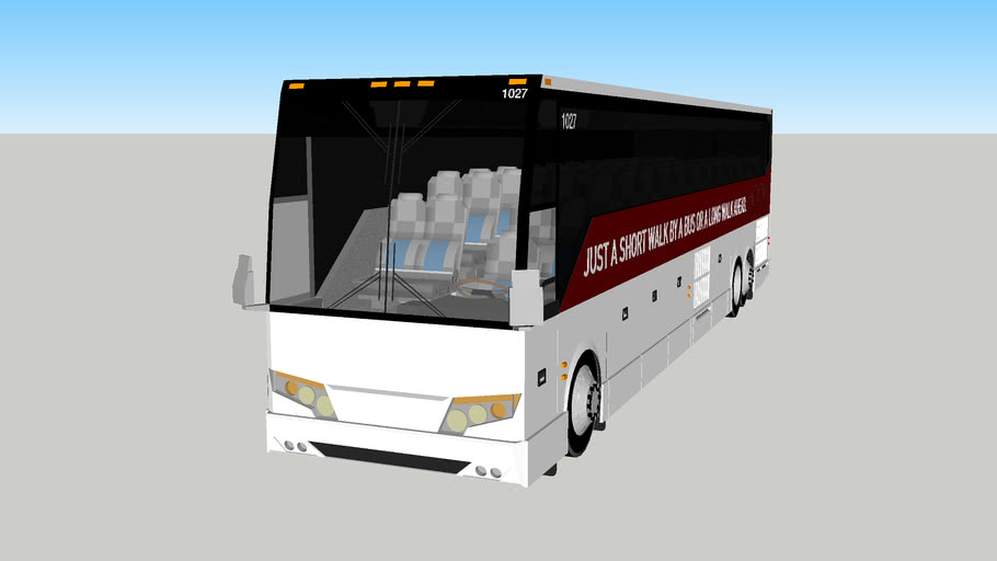 2011 PREVOST H 3-45 BUS 600 WEST shuttle keeshin charter | 3D Warehouse