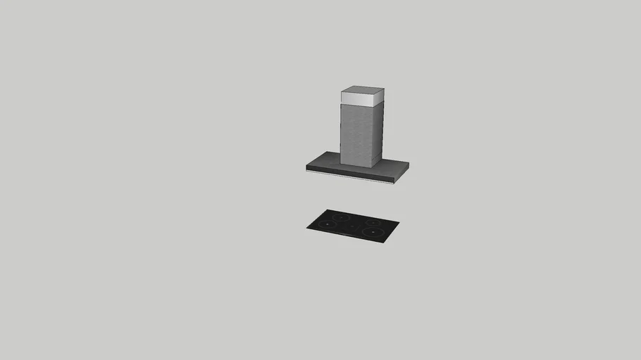 Ind_Hob+Free Standing Hood | 3D Warehouse