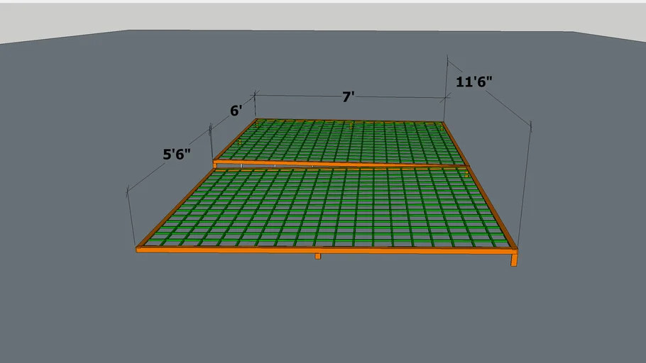 MS Flat & Slope Platform with rod & L angle | 3D Warehouse
