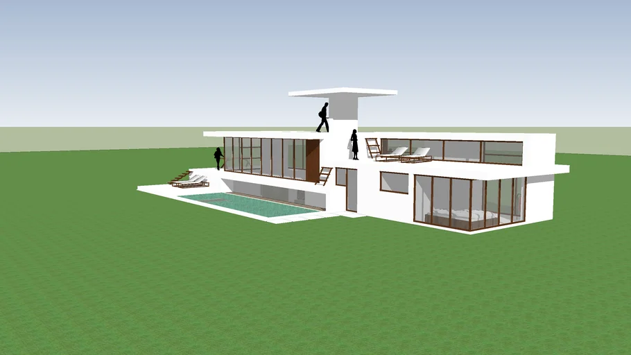 Modern villa with pool | 3D Warehouse