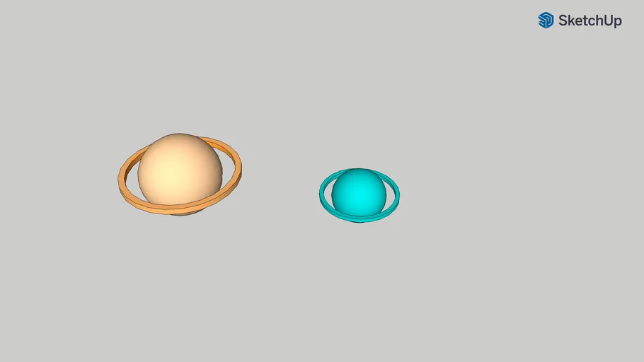 Two ringed planets | 3D Warehouse