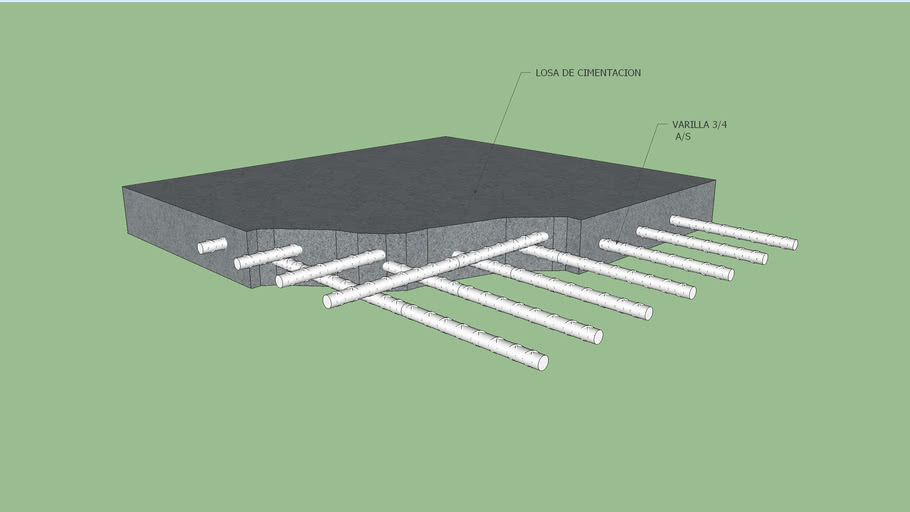 DETALLE DE LOSA CON VARILLA | 3D Warehouse