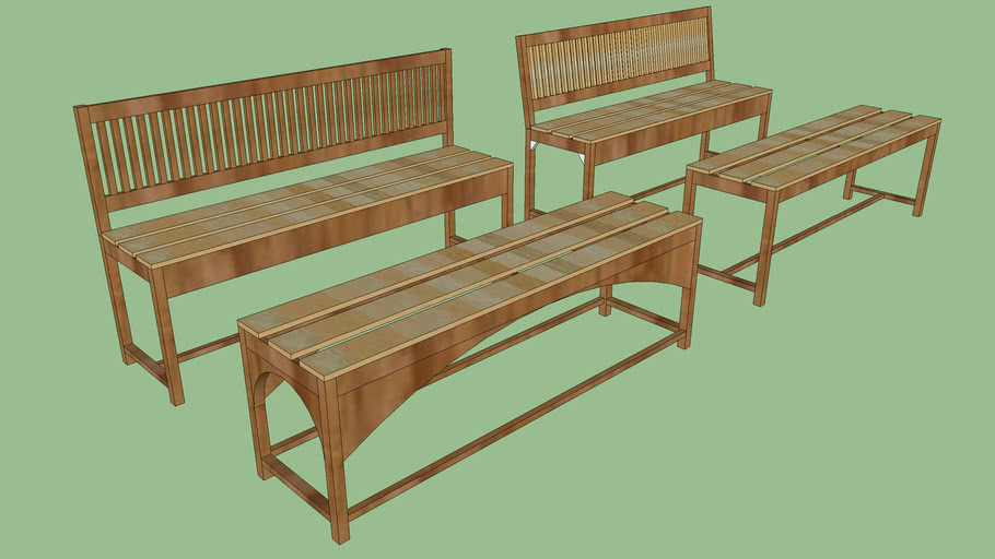 Bangku Kayu | 3D Warehouse