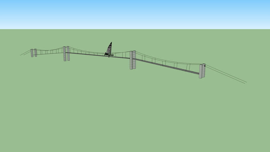 Tower Lakes East West Suspension Bridge | 3D Warehouse