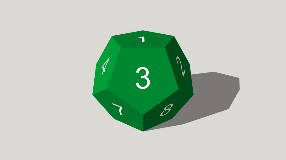 Dé à 12 faces/12-sided die | 3D Warehouse