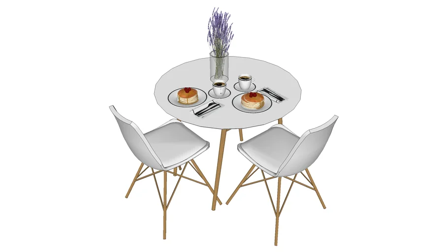 table with 2 chairs | 3D Warehouse