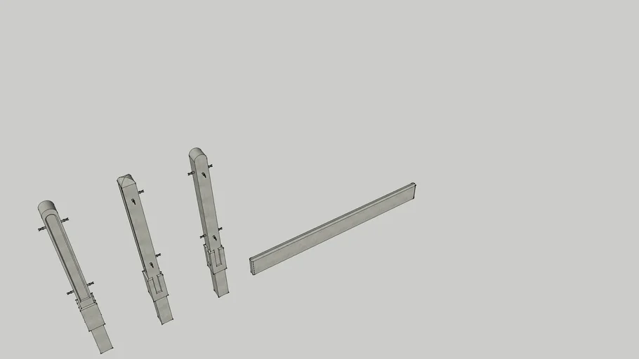 Concrete fence posts | 3D Warehouse