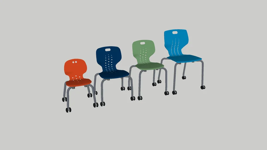 Paragon - Emoji Chairs w/ Casters | 3D Warehouse