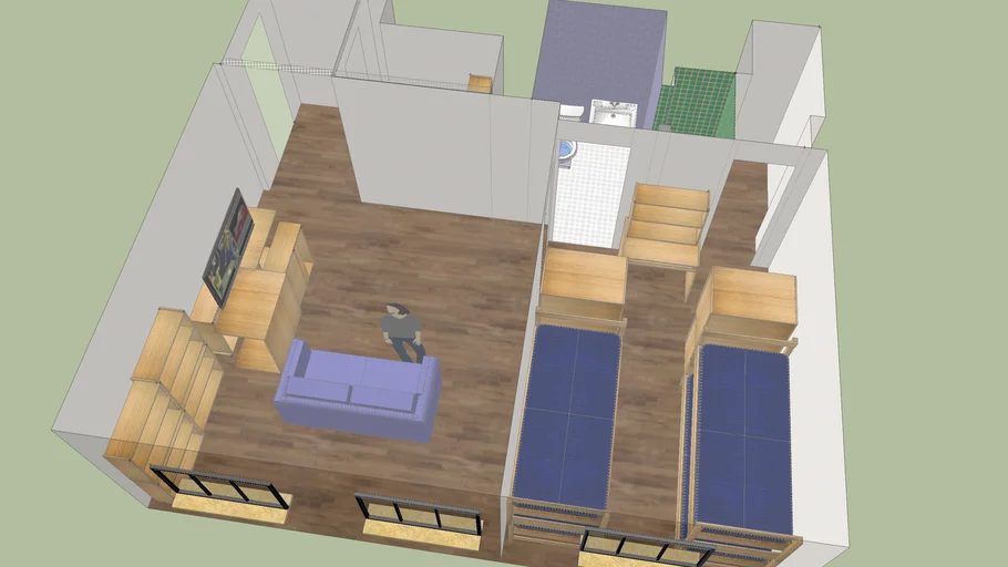 Squad Room with 4 and No | 3D Warehouse