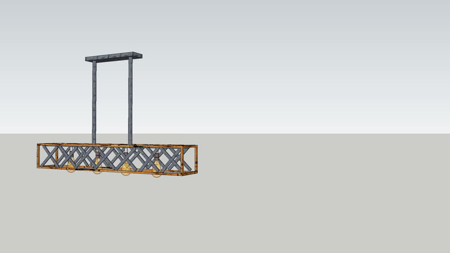 RECTANGULAR INDUSTRIAL CHANDELIER | 3D Warehouse