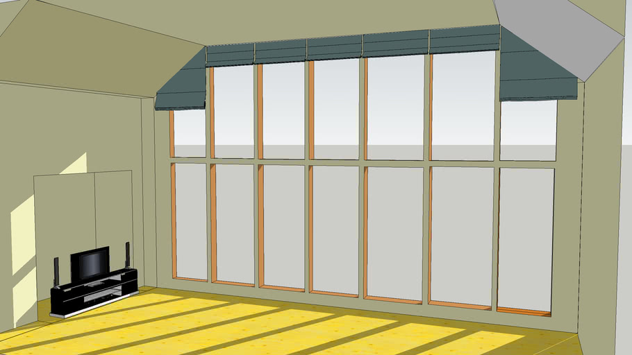roman shades for irregular window | 3D Warehouse