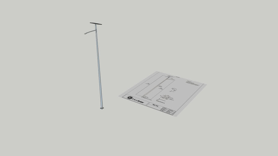 solar panel lamp post | 3D Warehouse